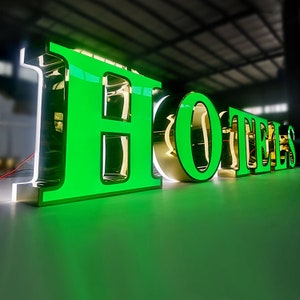 Metal Business Sign, 3D Metal Sign, Metal Logo Sign, Neon Logo Sign ...