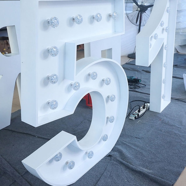 Wooden Light up Marquee Numbers - Etsy