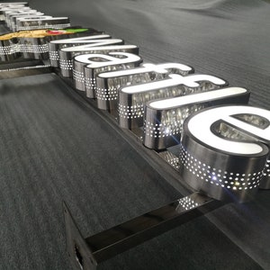 Led Letter Light, Store Front Sign, Metal Letter, Store Signage, Metal ...