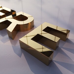 Led Letter Light, Store Front Sign, Metal Letter, Store Signage, Metal ...