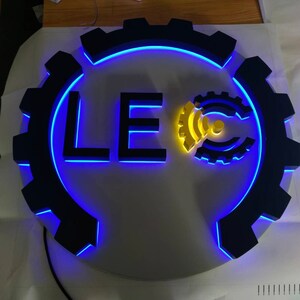 Metal Business Sign, 3D Metal Sign, Metal Logo Sign, Neon Logo Sign ...