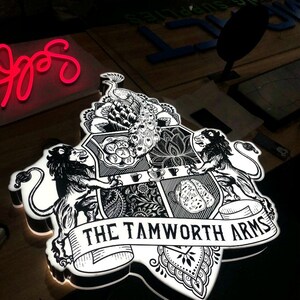 Metal Business Sign, 3D Metal Sign, Metal Logo Sign, Neon Logo Sign ...