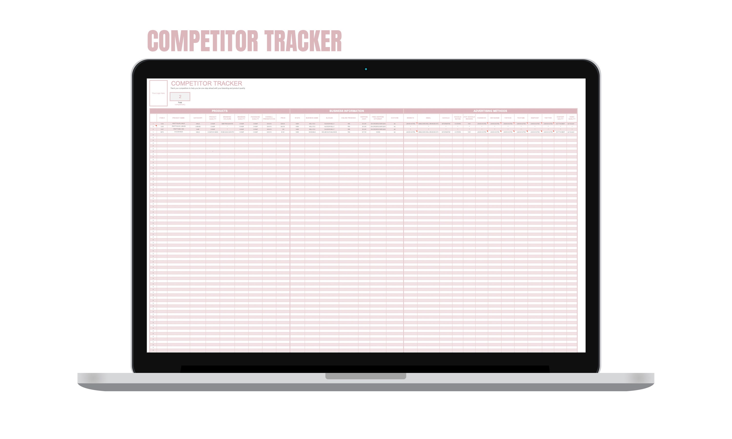 Modèle de feuille de calcul Excel pour le gestionnaire de produit liste ...