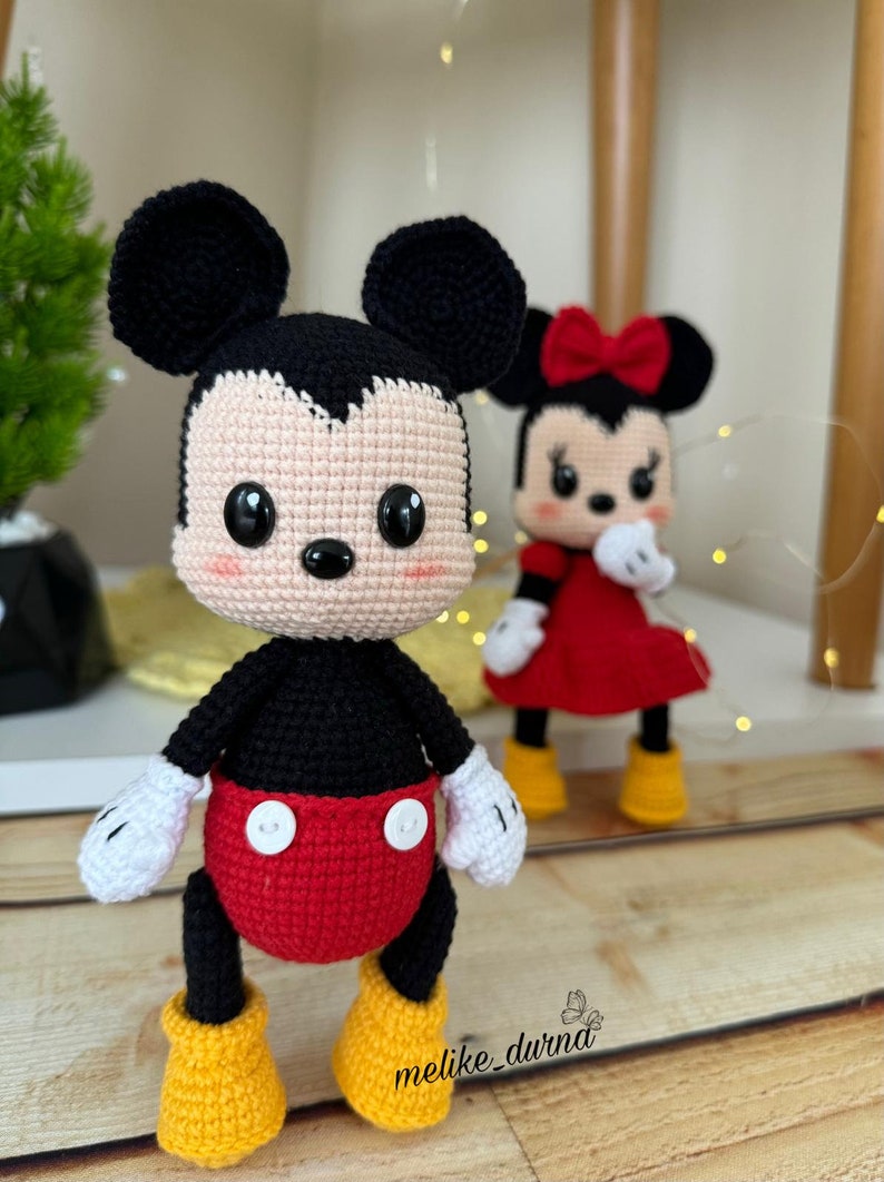 Mickey and Minnie Mouse Large Size English Pattern - Etsy