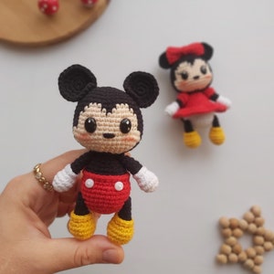 Mickey and Minnie Mouse English Pattern - Etsy