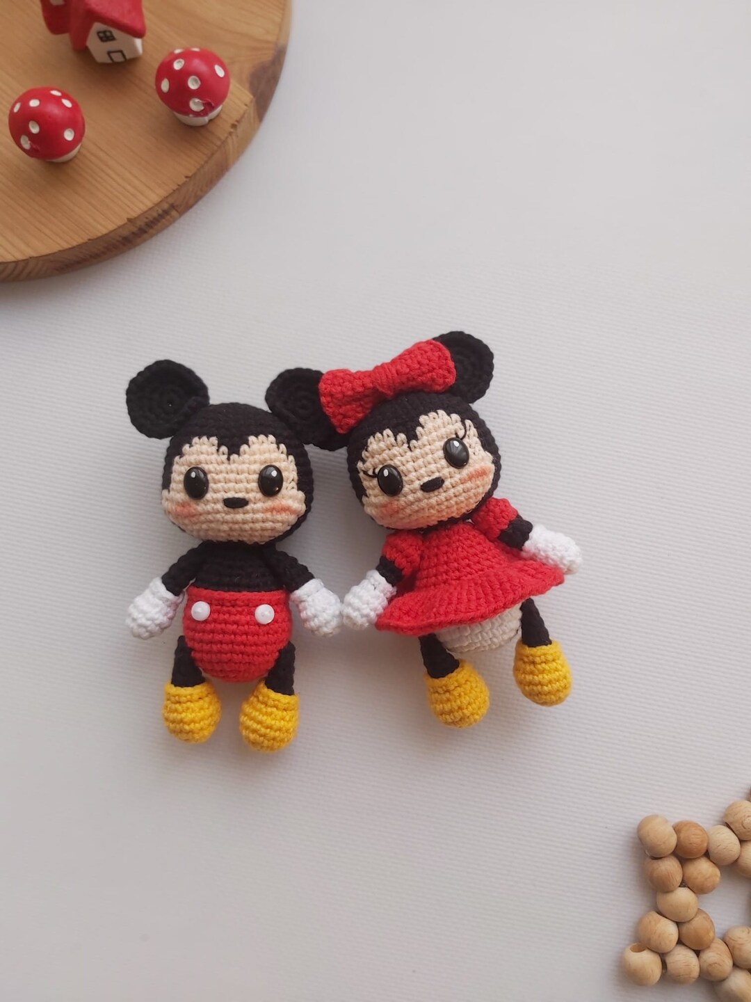 Mickey and Minnie Mouse English Pattern - Etsy
