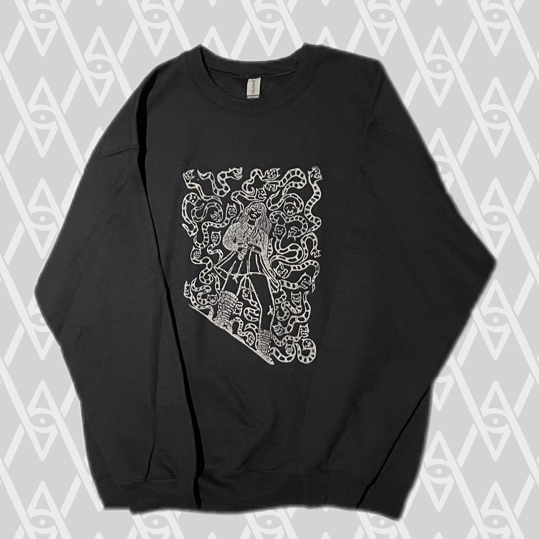 Inner Demons Stamped Crewneck Sweater - Etsy