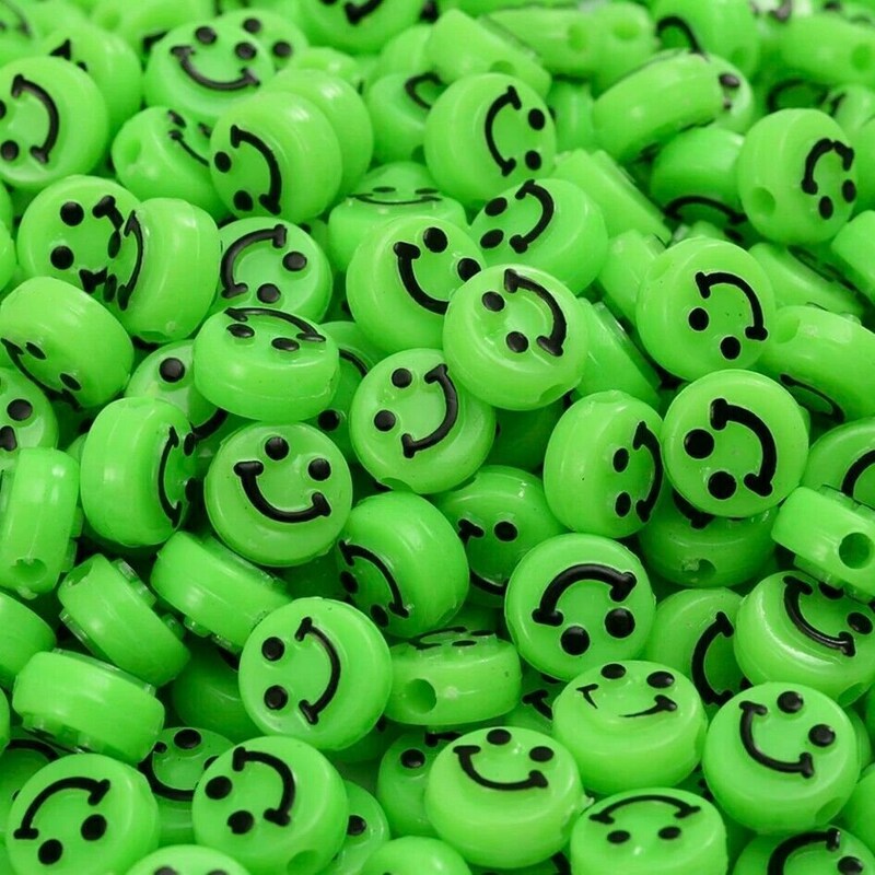 Acrylic Smiley Face Bead - Etsy