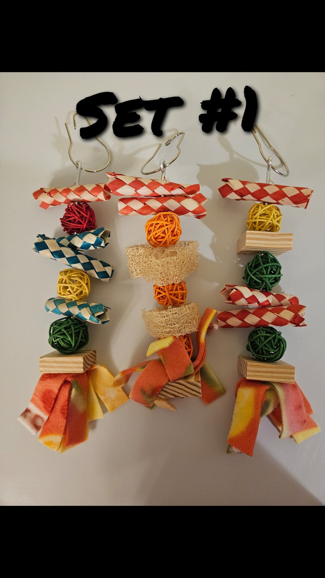 Chinchilla Toy Set Bamboo and Rattan Ball Chews - Etsy