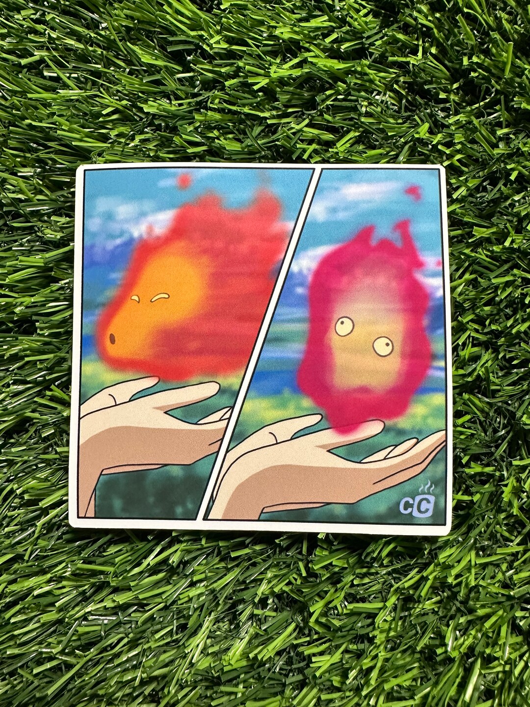 Calcifer Kiss Sticker Studio Ghibli Howls Moving Castle Inspired ...