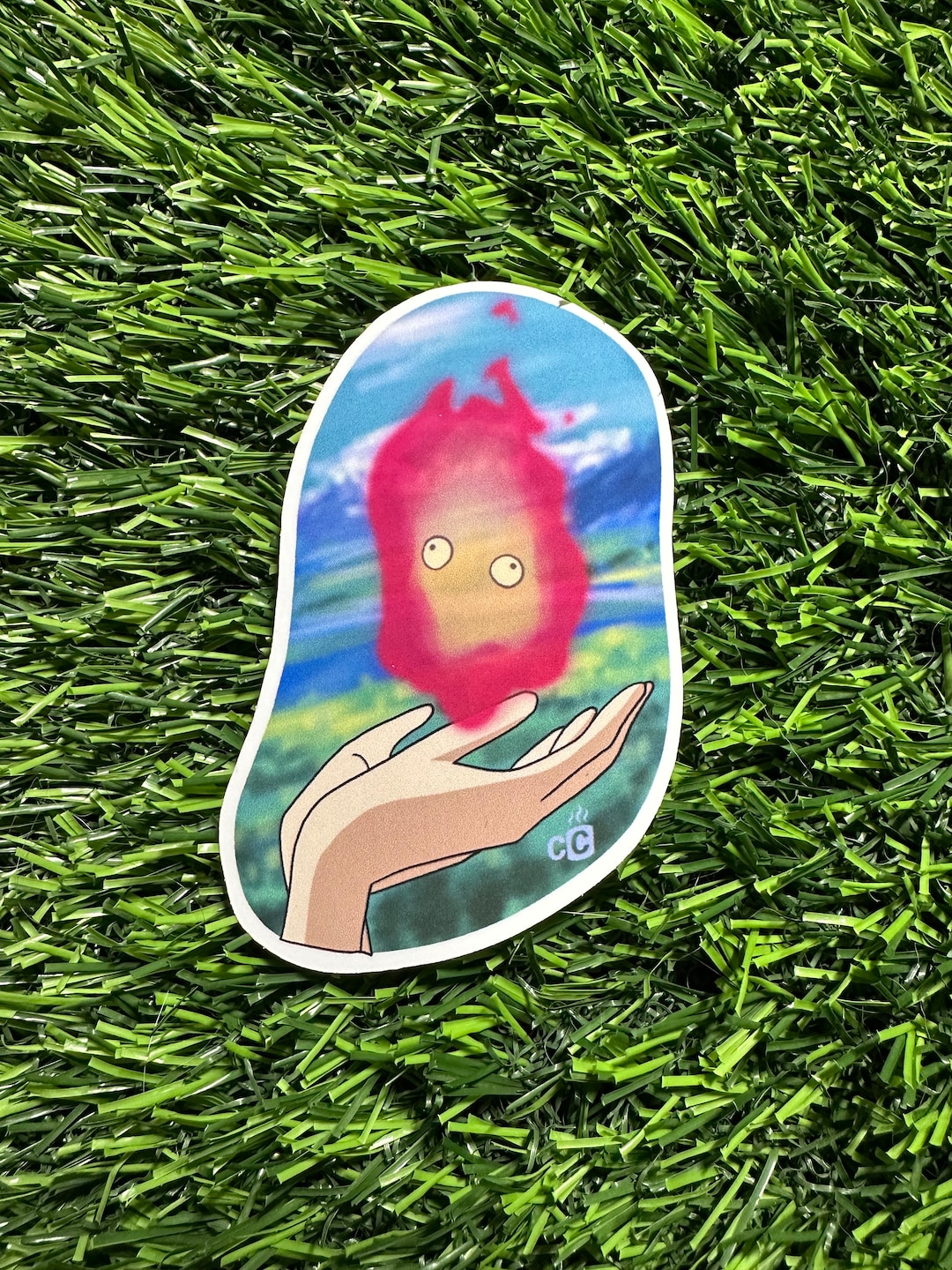 Calcifer Kiss Sticker Studio Ghibli Howls Moving Castle Inspired ...