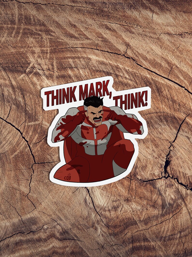 Invincible Omni Man Think Mark Sticker Weatherproof Matte Invincible ...