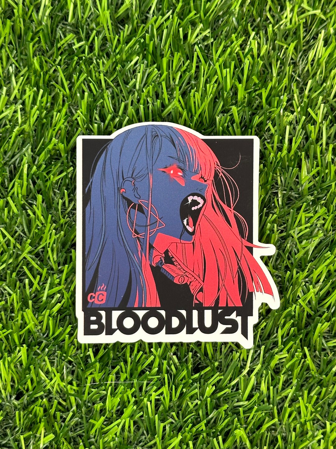 Vampire Bloodlust Sticker Gothic Horror Macabre Anime Vinyl Matte ...