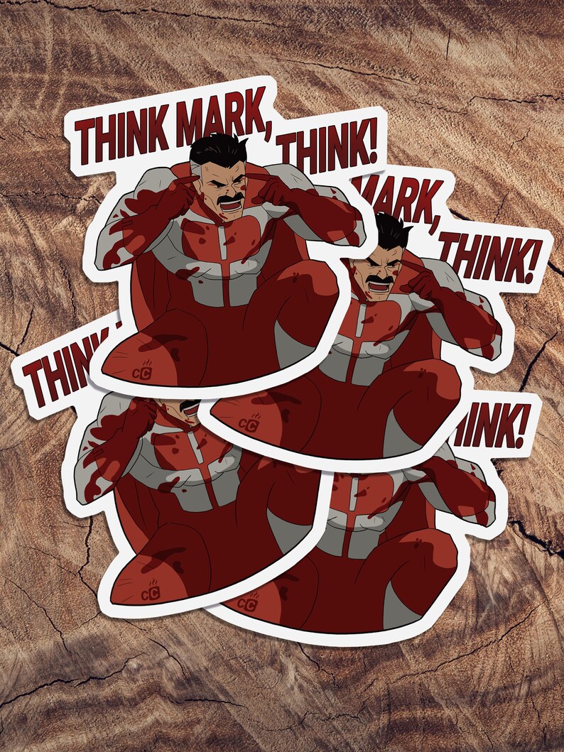 Invincible Omni Man Think Mark Sticker Weatherproof Matte Invincible ...