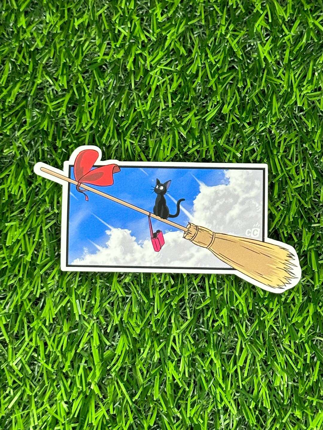 Jiji Flying Kikis Broom Sticker Handmade Matte Studio Ghibli Kikis ...