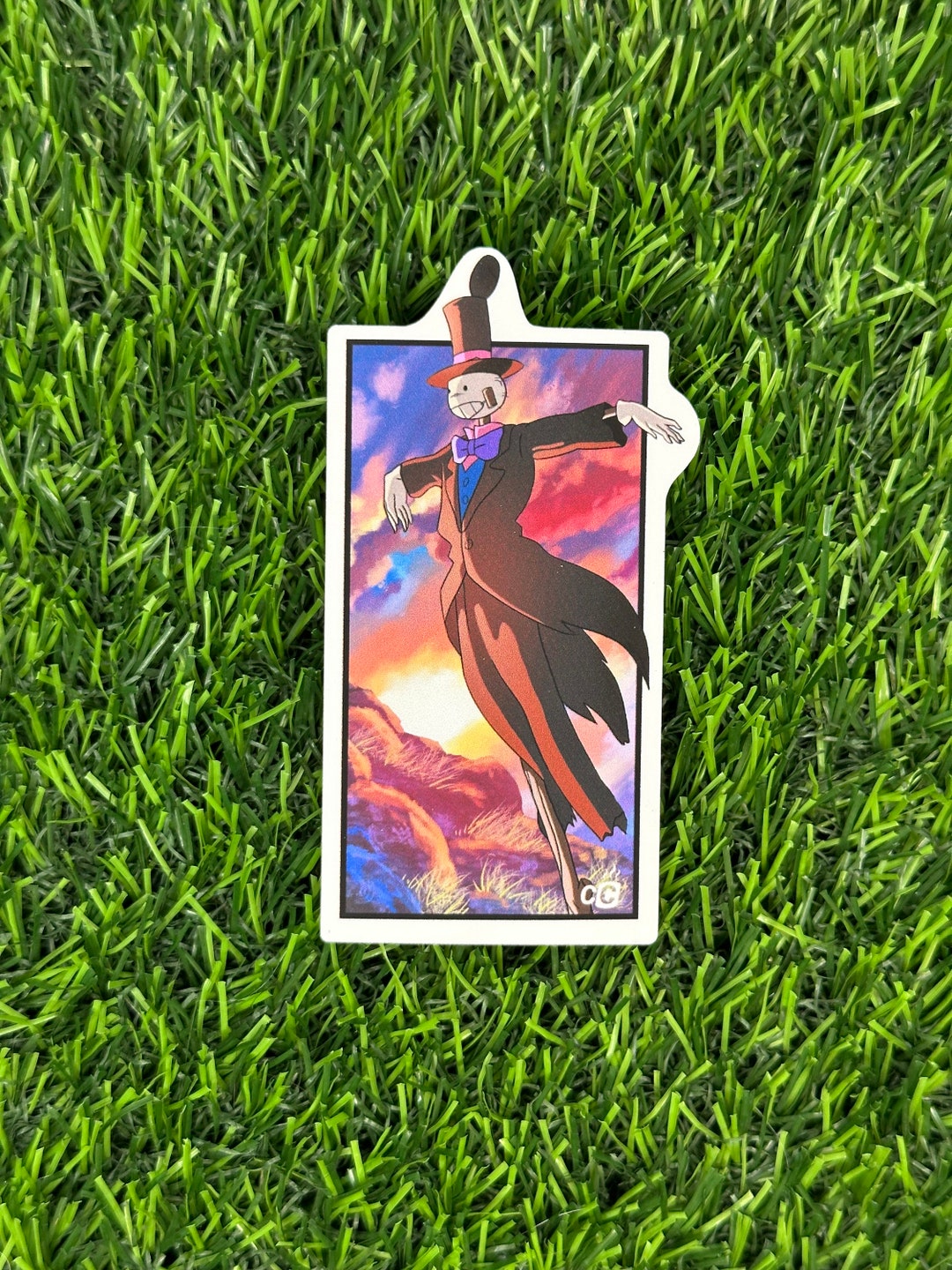 Turnip Head Scarecrow Sunset Vinyl Matte Sticker Handmade Studio Ghibli ...