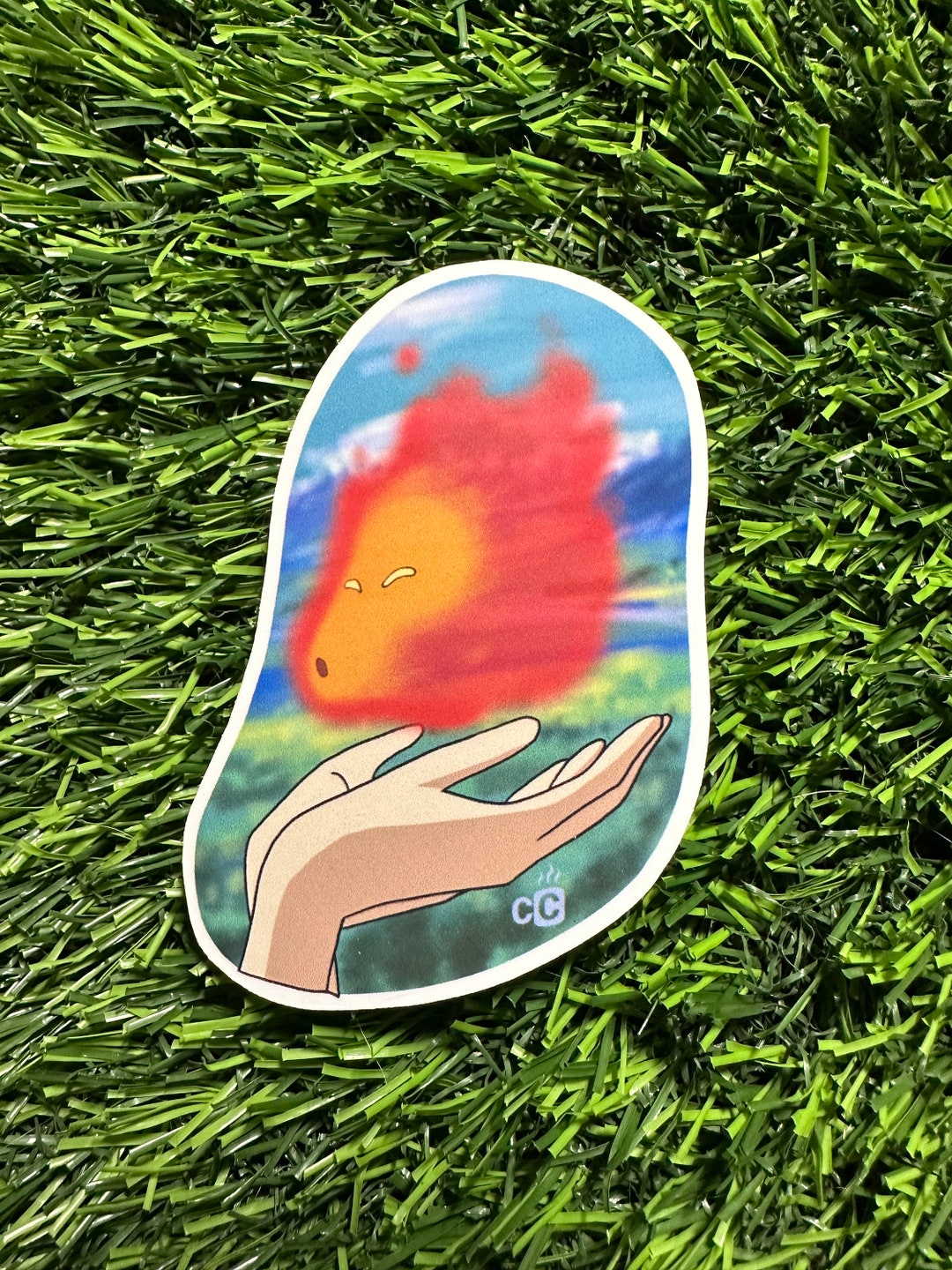 Calcifer Kiss Sticker Studio Ghibli Howls Moving Castle Inspired ...