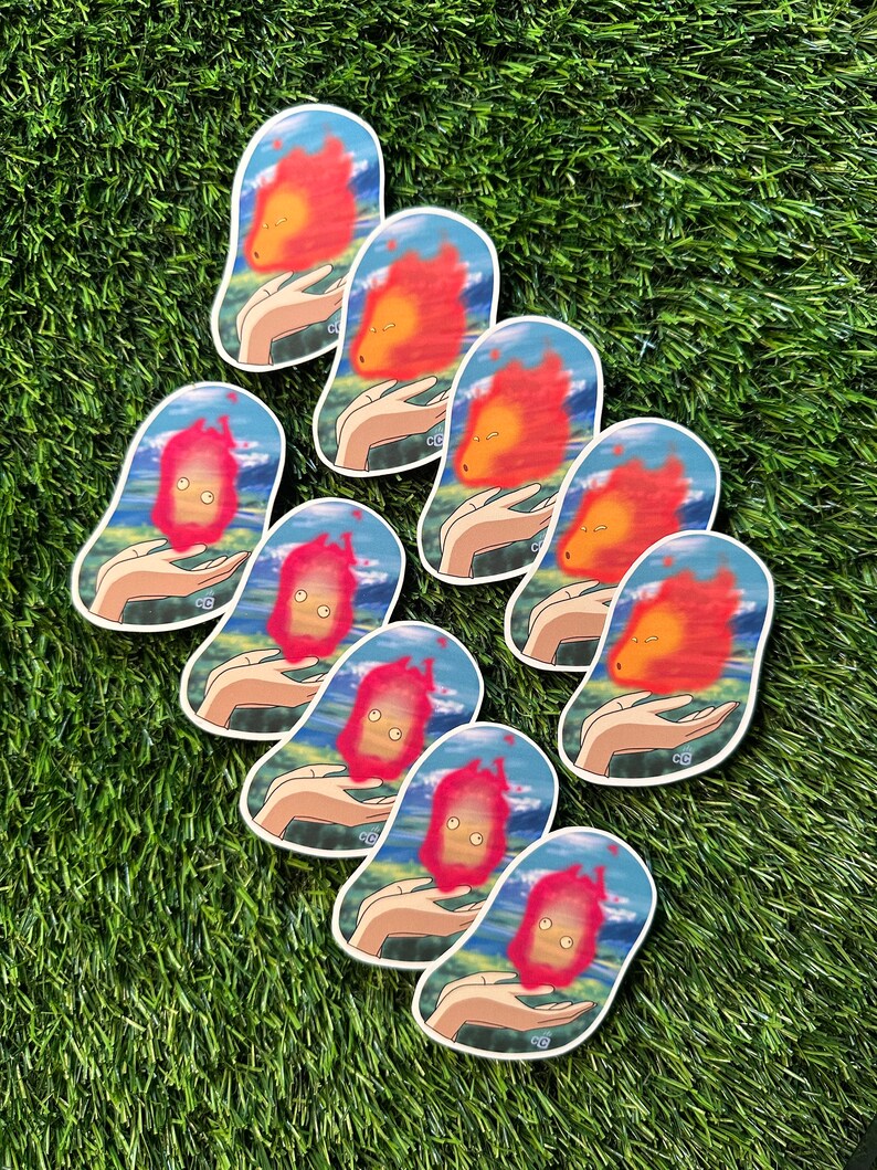 Calcifer Sticker Combo Studio Ghibli Howls Moving Castle Inspired ...