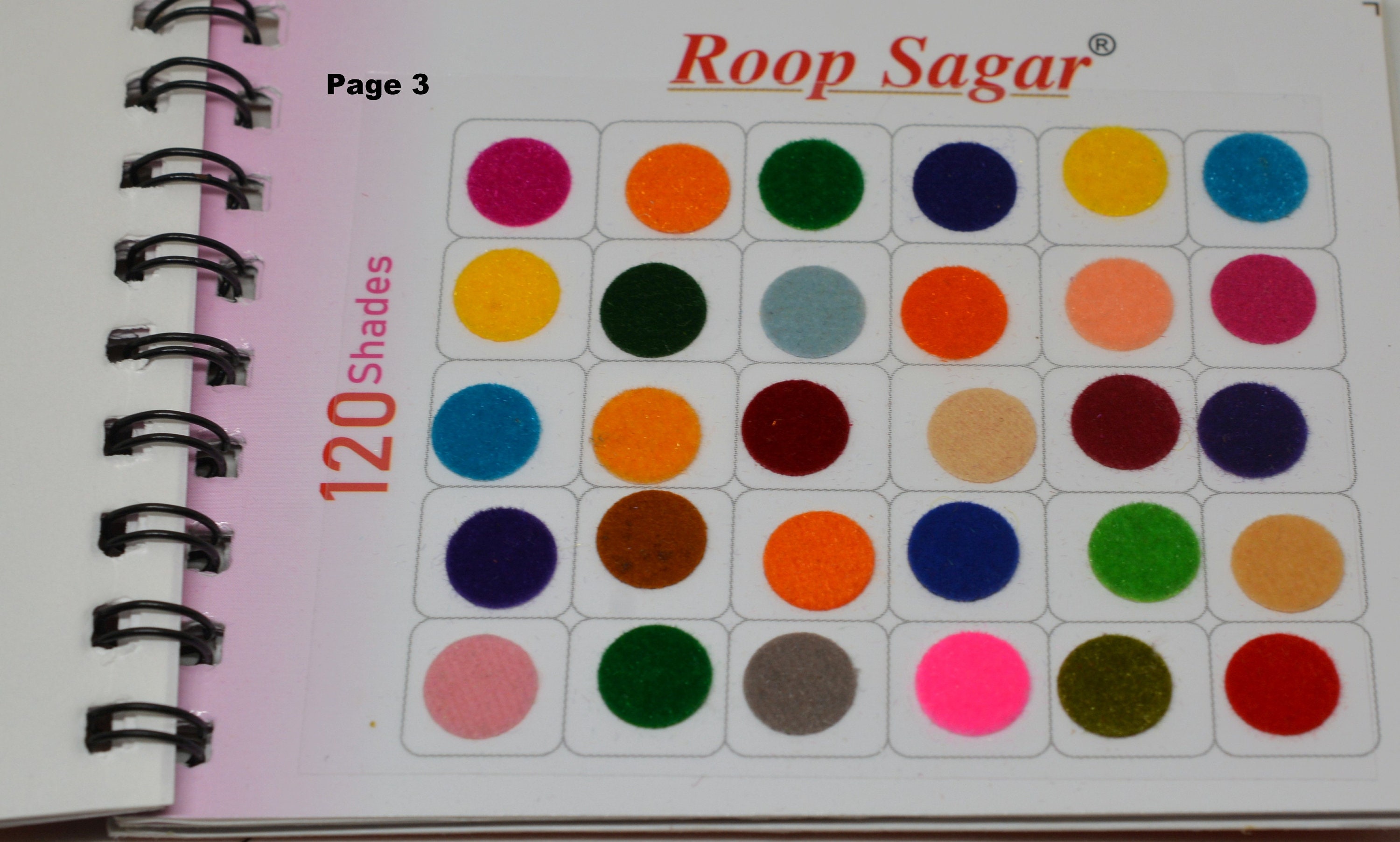 Asian/indian Multi Color Bindi Book Plain Velvet Bindis. - Etsy