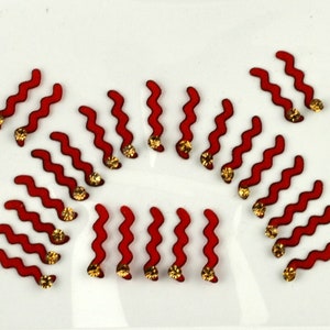 Maroon Color Snake Shape Bindis, Art Deco Bindis, Indian Bindis, Fancy ...