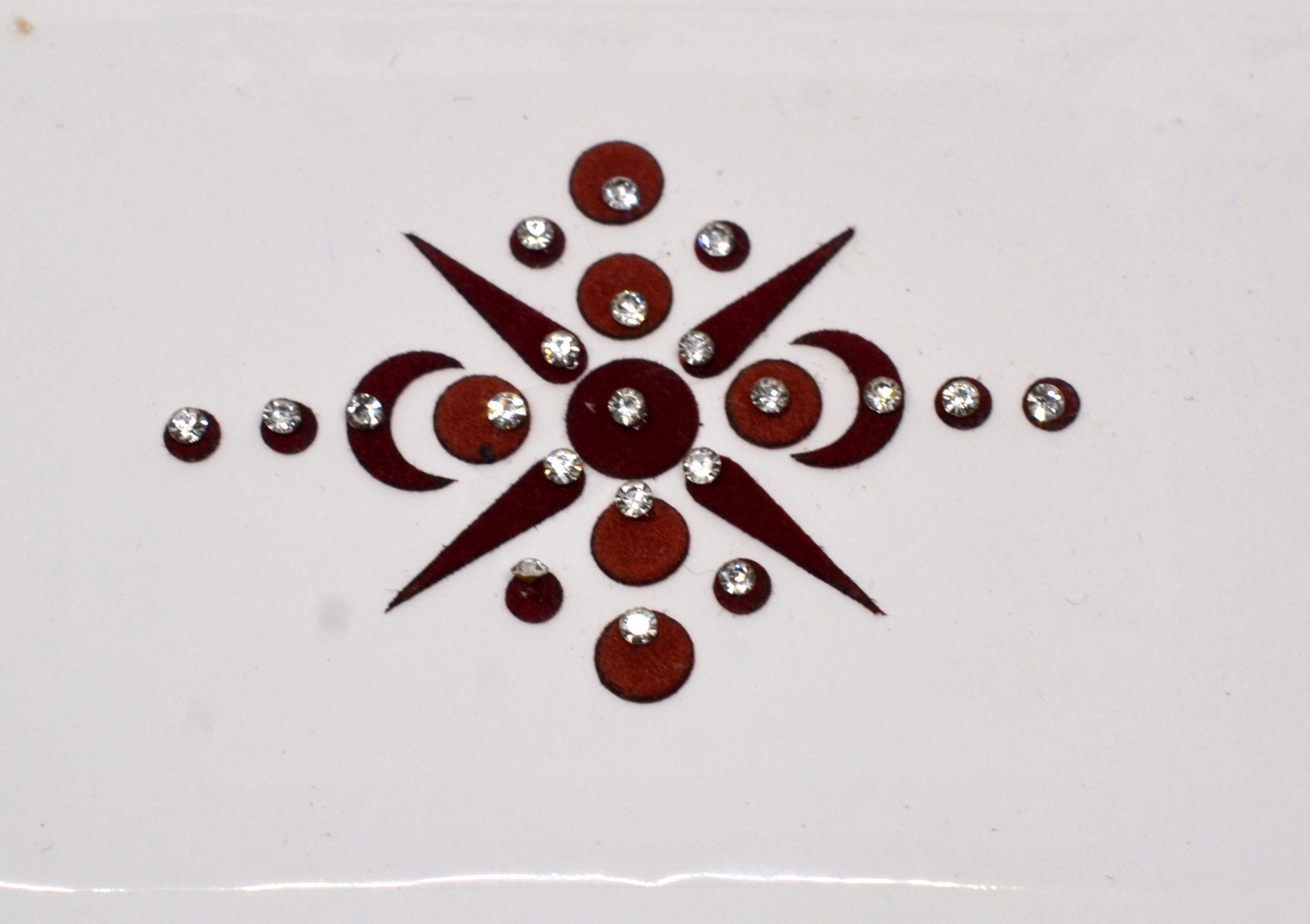 Maroon Crescent Moon Bindis ,belly Dance Bindis ,maroon Fancy Bindi ...