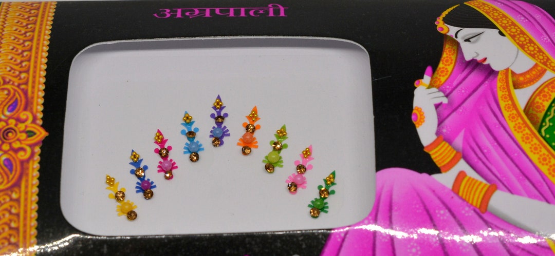 Bindis Long Bindis ,art Bindis Stickers, Colorful Bindis, Multicolor ...