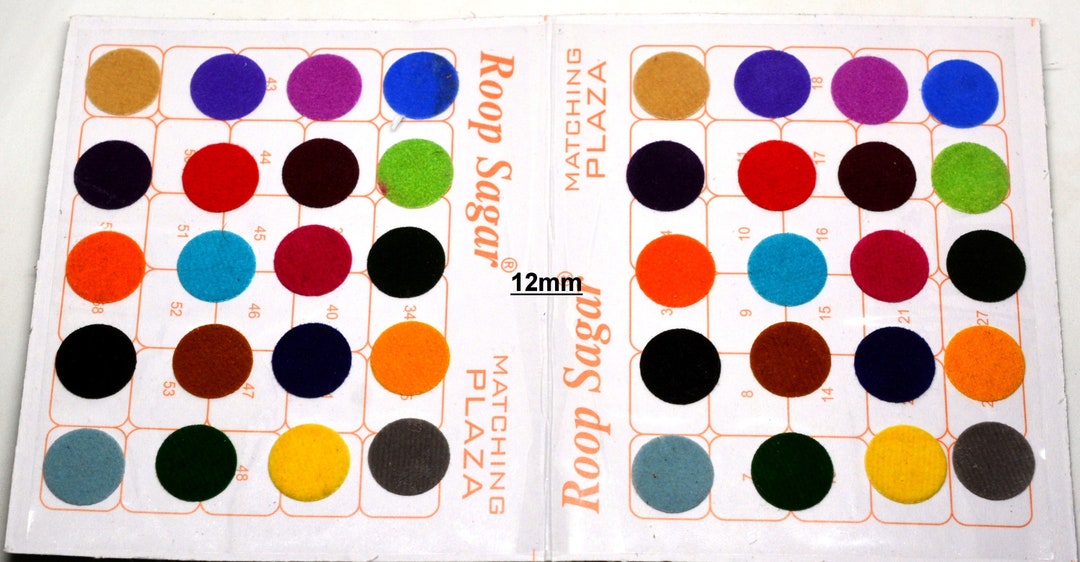 60 Pcs Multi Color Round Plain Bindis, Casual Bindis, Multi Color Bindi ...