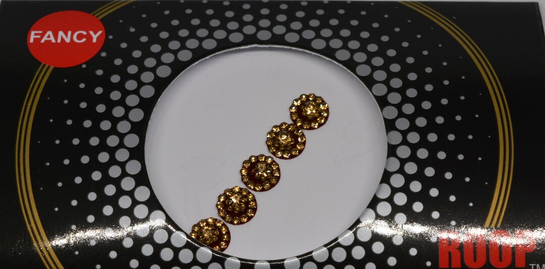 Unique Golden Circle Bindis, Wedding Bindis, Forehead Bindis, Bridal ...