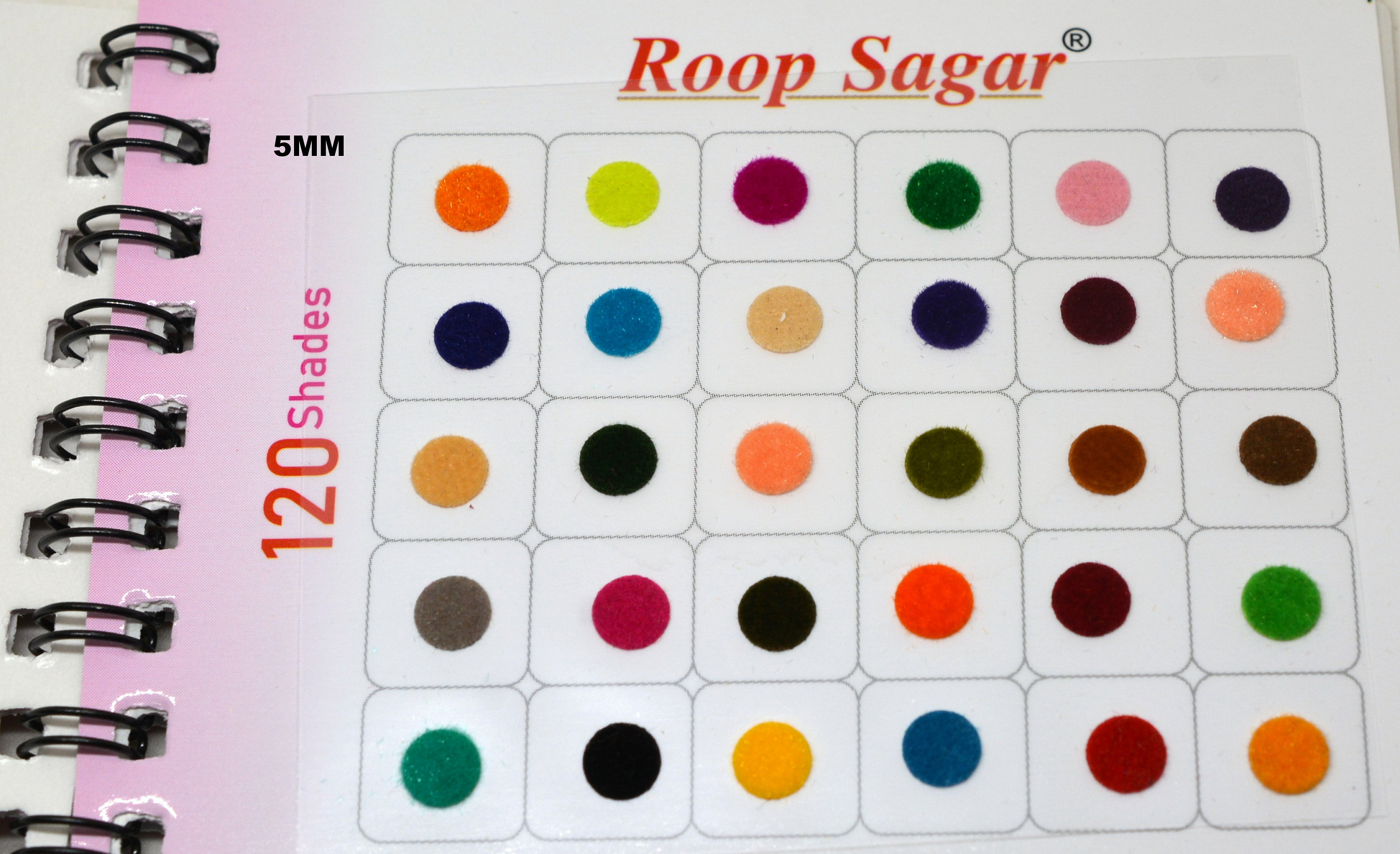 Asian/indian Multi Color Bindi Book Plain Velvet Bindis. - Etsy