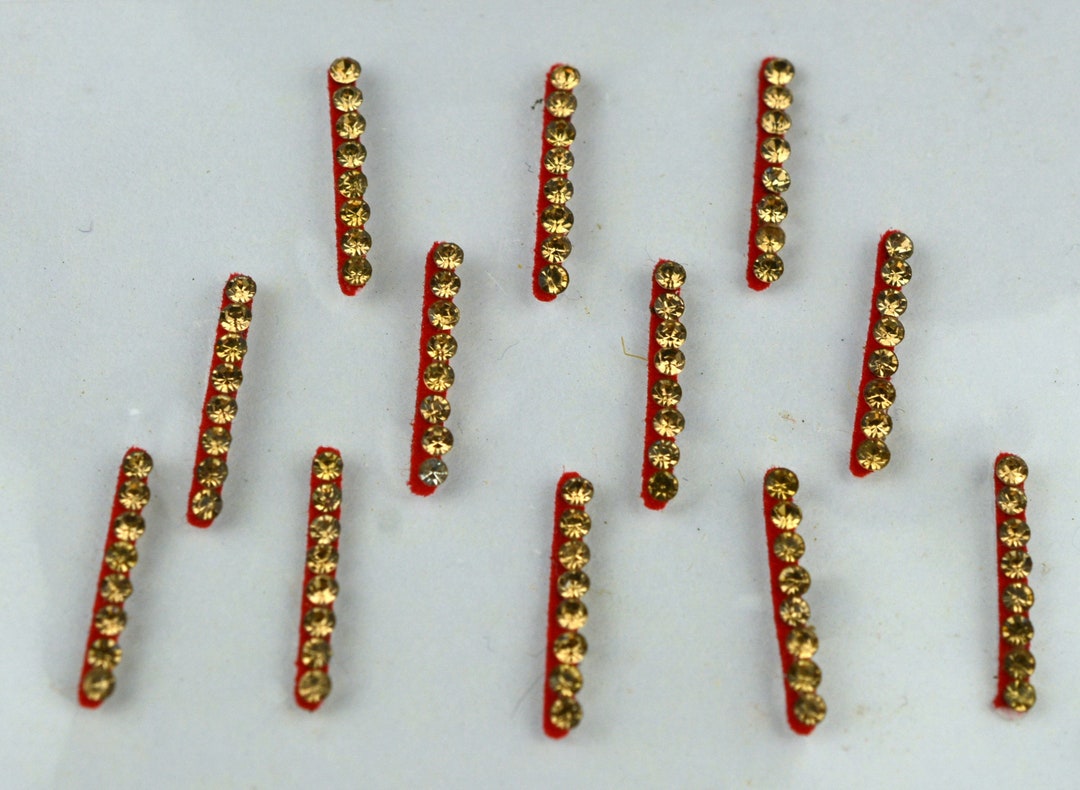 Fancy Shape Golden Bindi, Long Fancy Bindis, Belly Dance Tattoos, Face ...