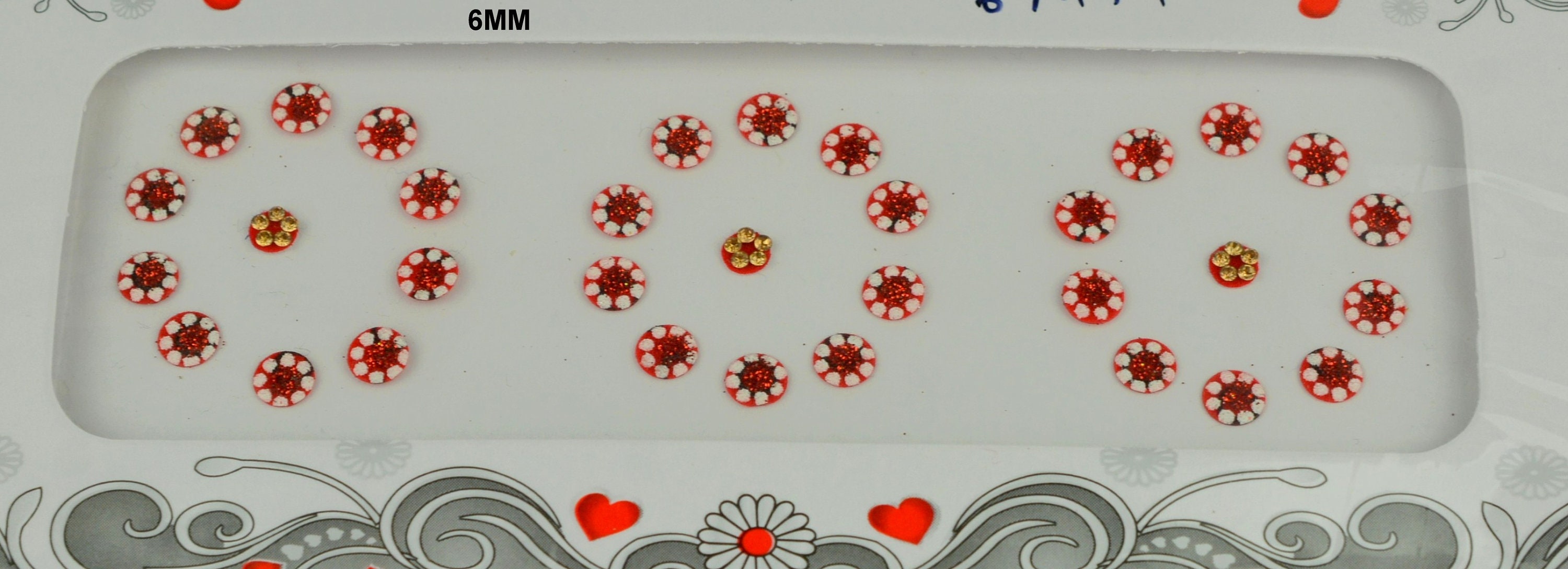 Red Color Circle Kumkum Bindis Wedding Bindis Fancy Bindis - Etsy