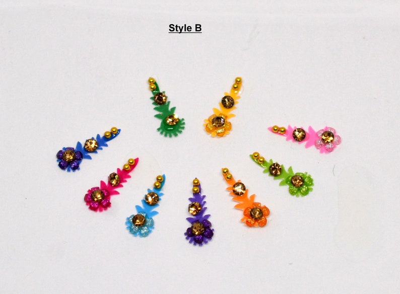Bindis Long Bindis ,art Bindis Stickers, Colorful Bindis, Multicolor ...