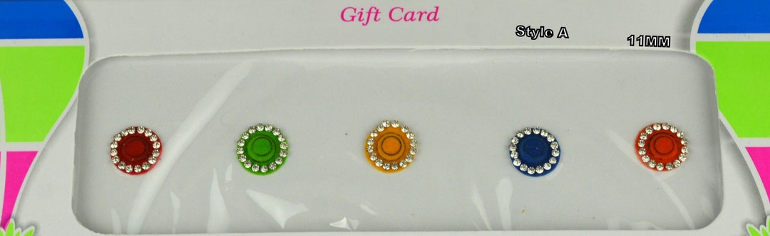 Multi Color Bindi Extra Large, Diamond Outline Bindis, Fancy Bindis ...