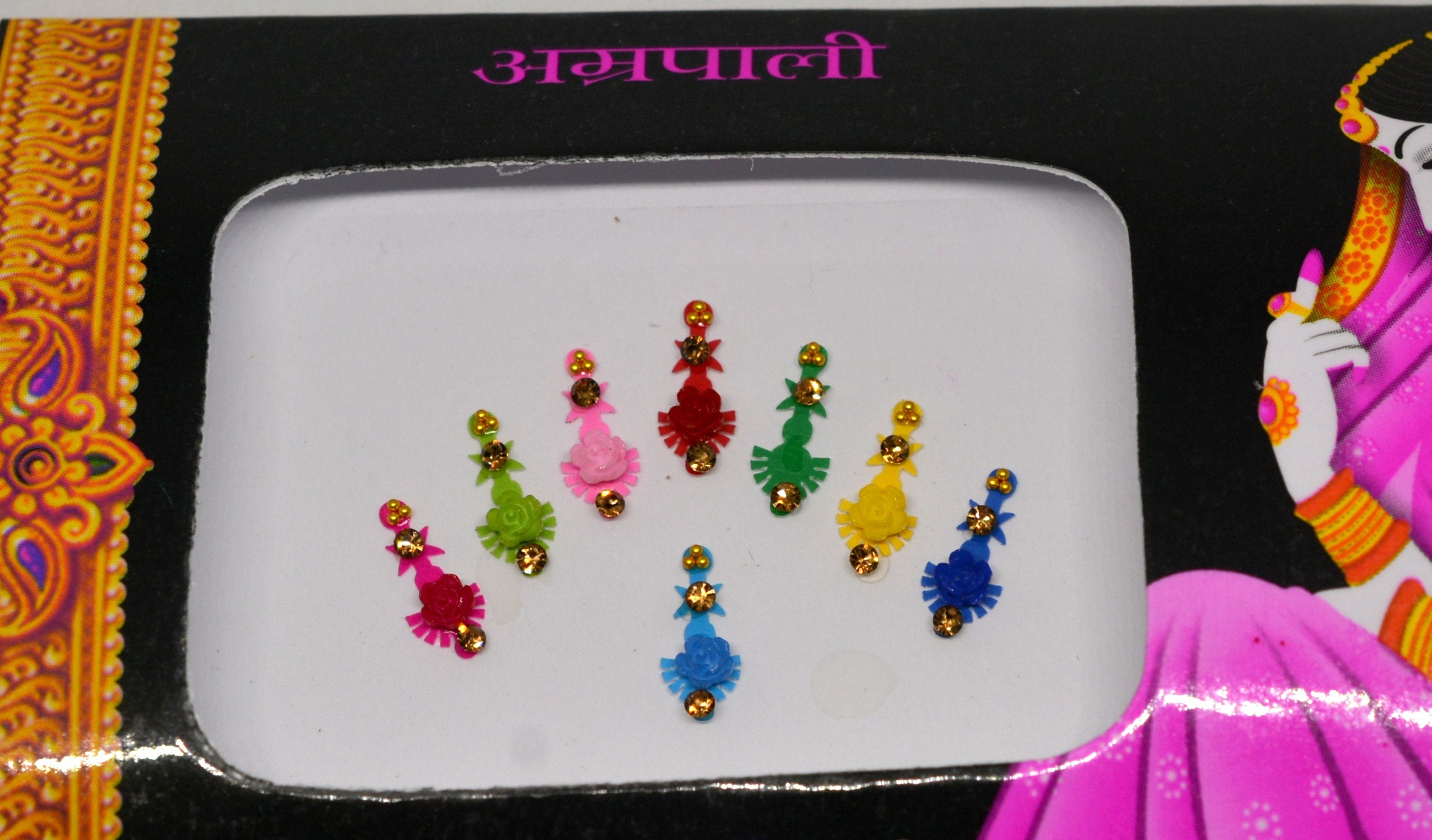 Bindis Long Bindis ,art Bindis Stickers, Colorful Bindis, Multicolor ...