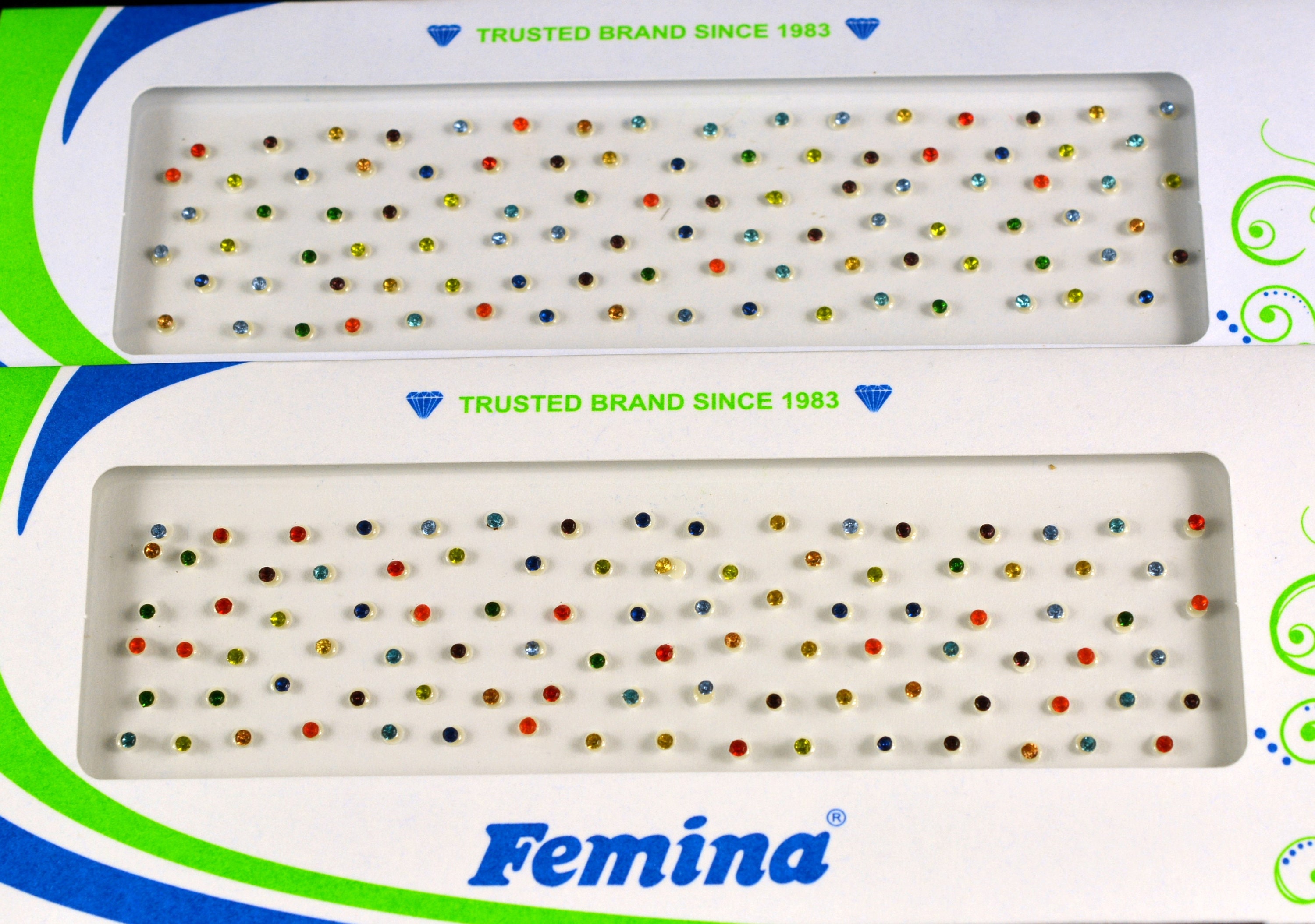 96 Multi Color Stick on Nose Studs Bindi Stickers, Fake Nose Studs for ...