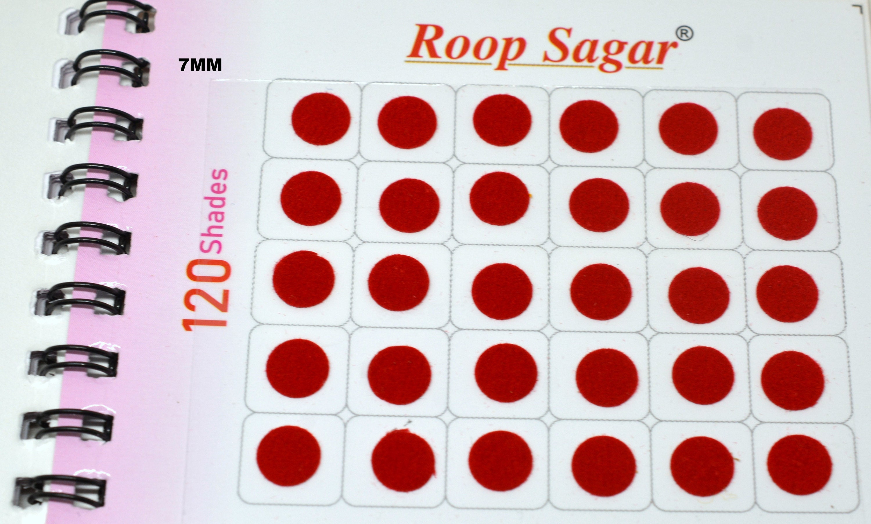 Asian/indian Multi Color Bindi Book Plain Velvet Bindis. - Etsy