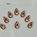 Teardrop Red Diamond Bindi Pack, Red Wedding Bindi, Punjabi Bindi, Face ...