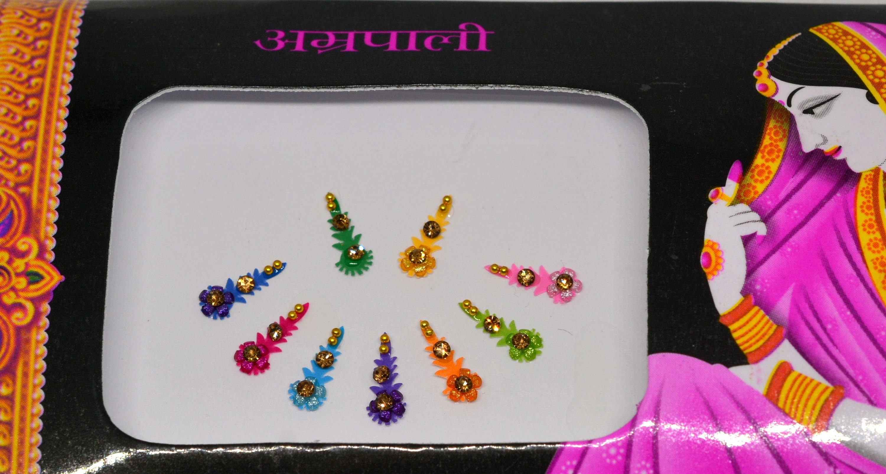Bindis Long Bindis ,art Bindis Stickers, Colorful Bindis, Multicolor ...