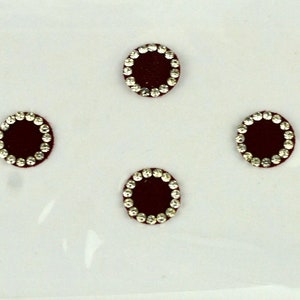 Maroon Color Circle Diamond Bindis, Wedding Bindis, Bridal Bindis, Face ...