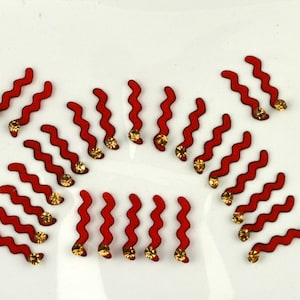 Maroon Color Snake Shape Bindis, Art Deco Bindis, Indian Bindis, Fancy ...