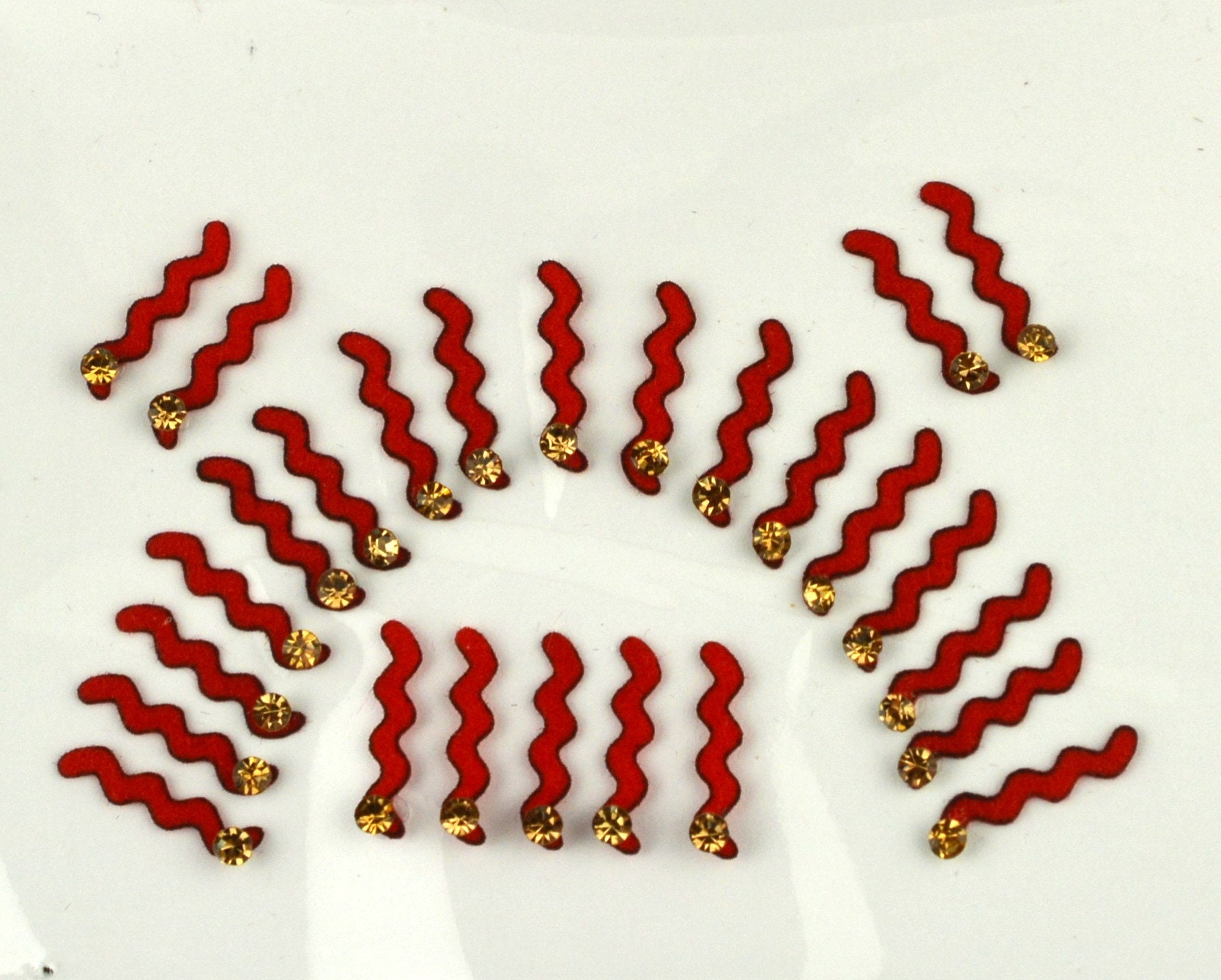 Maroon Color Snake Shape Bindis Art Deco Bindis Indian - Etsy