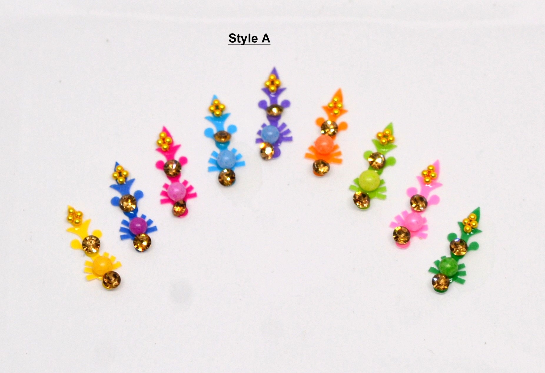 Bindis Long Bindis ,art Bindis Stickers, Colorful Bindis, Multicolor ...