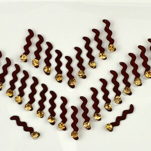 Maroon Color Snake Shape Bindis, Art Deco Bindis, Indian Bindis, Fancy ...