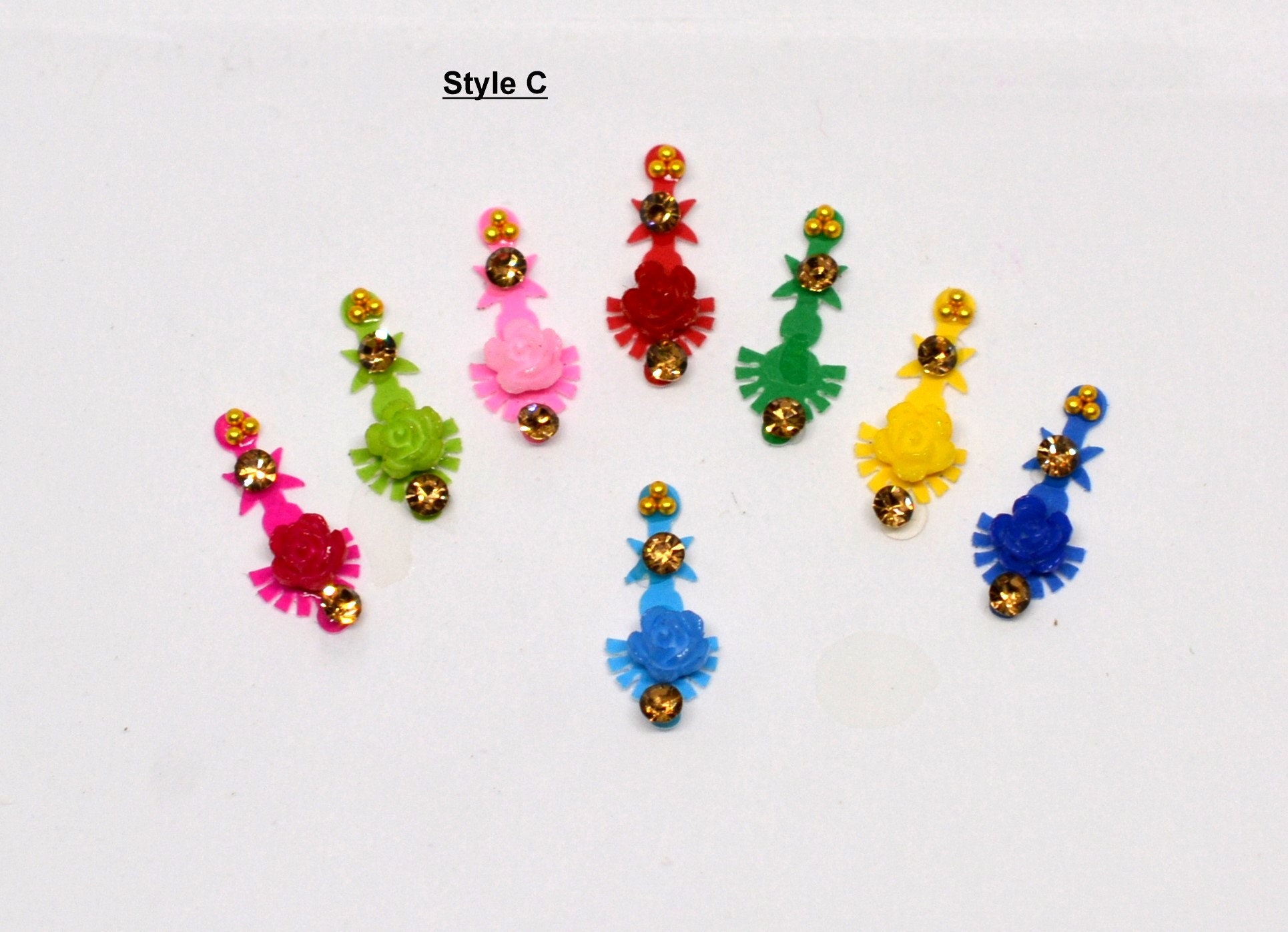 Bindis Long Bindis ,art Bindis Stickers, Colorful Bindis, Multicolor ...