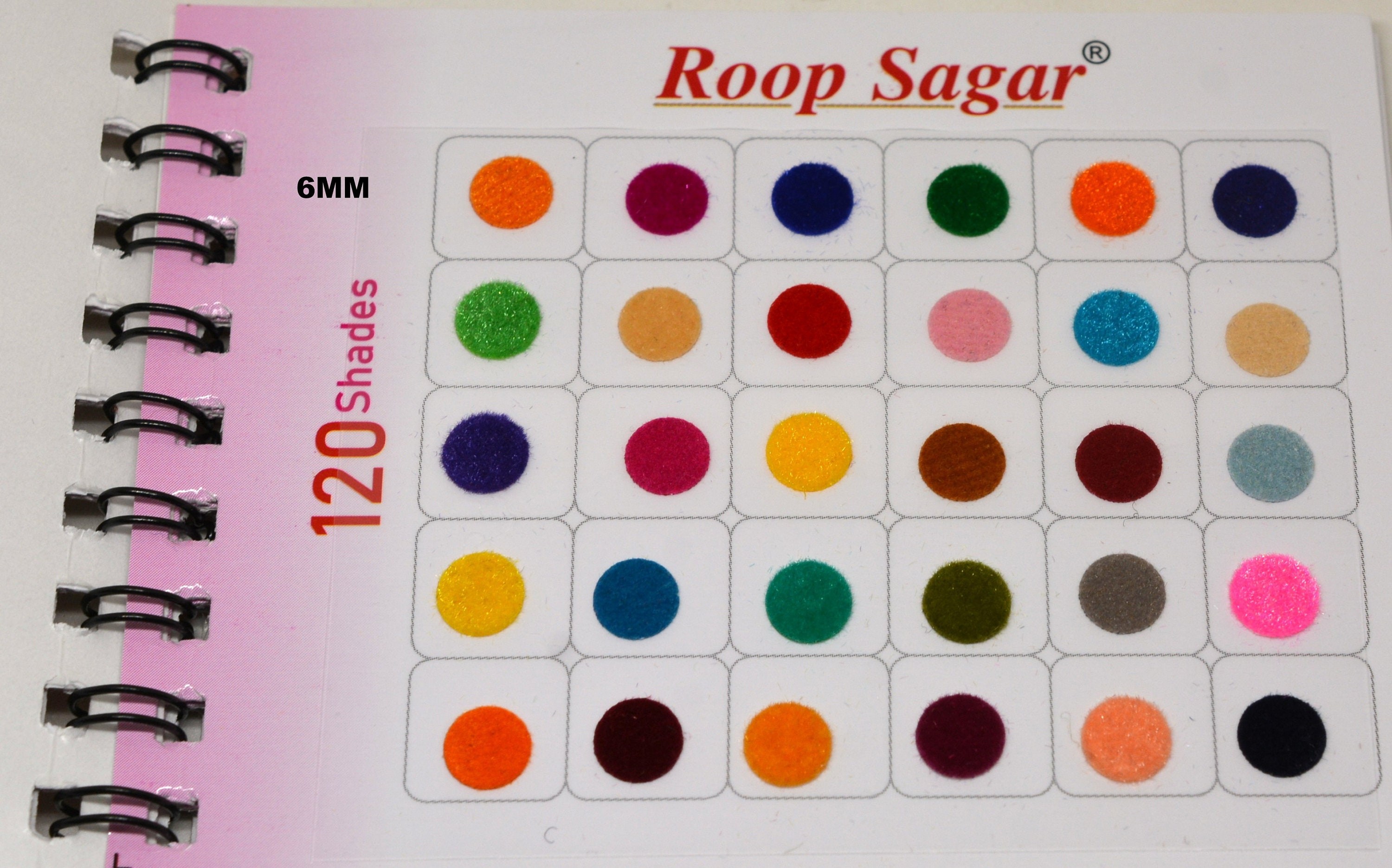 Asian/indian Multi Color Bindi Book Plain Velvet Bindis. - Etsy