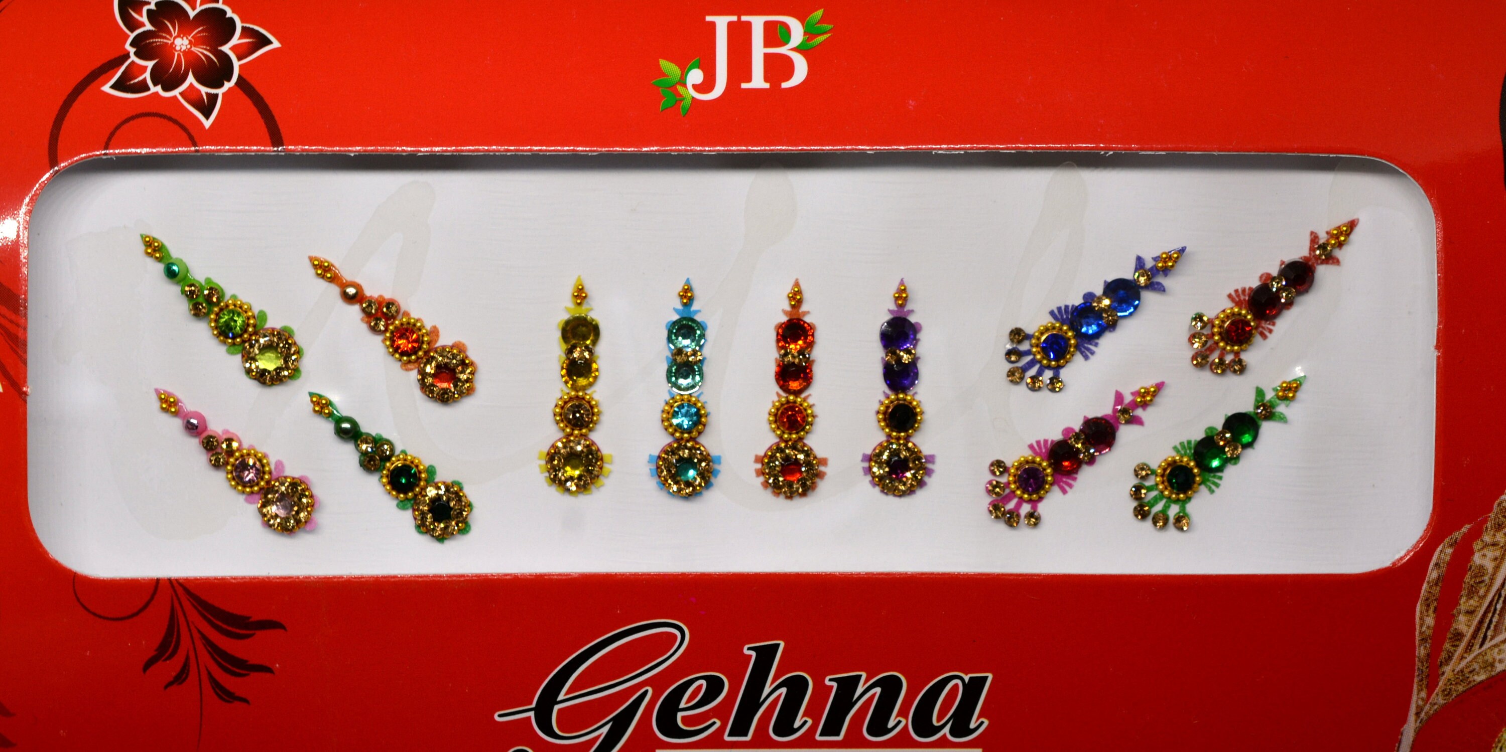 Large Multi Color Fancy Shape Bindis, Stone Bridal Bindis, Face Bindis ...