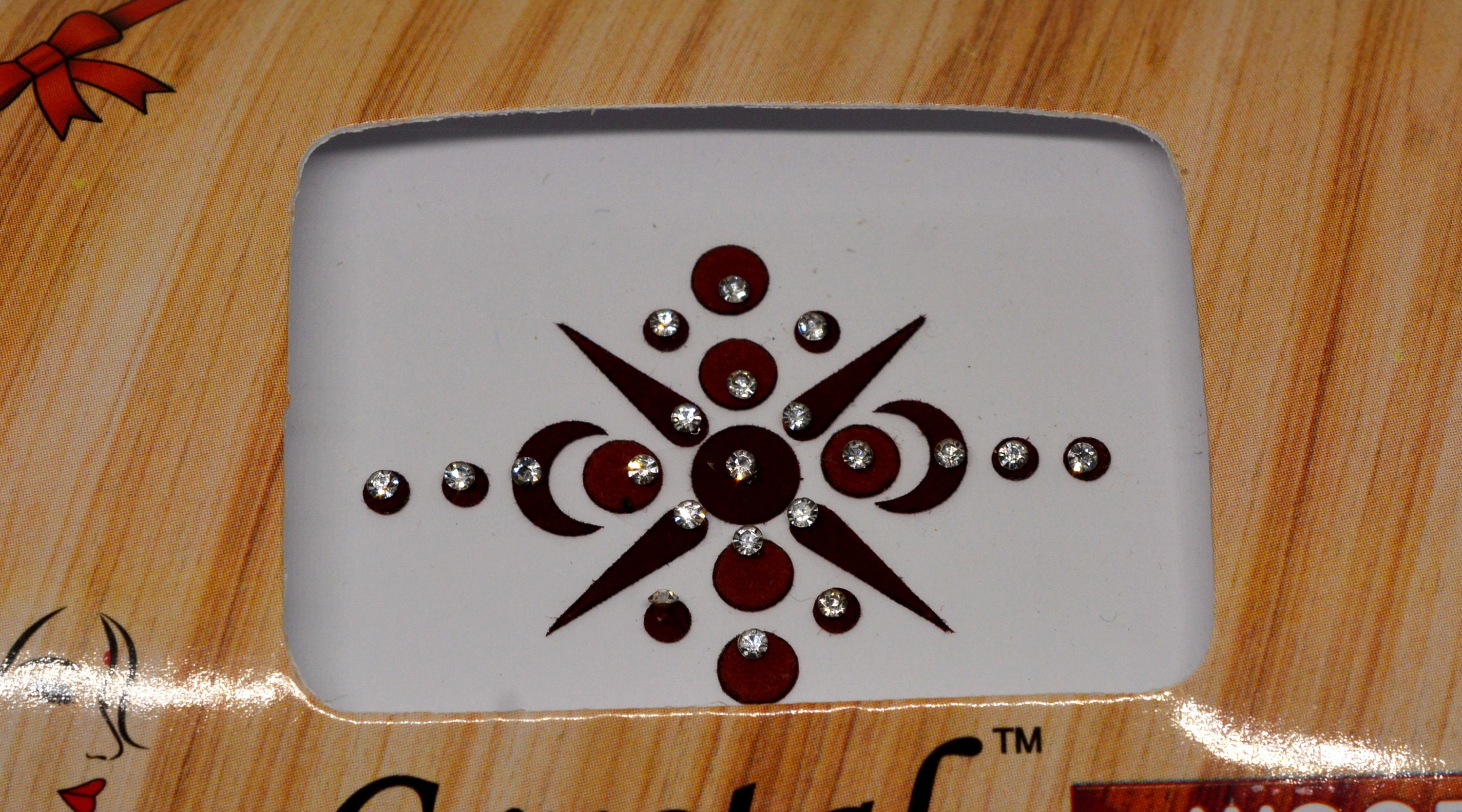 Maroon Crescent Moon Bindis ,belly Dance Bindis ,maroon Fancy Bindi ...