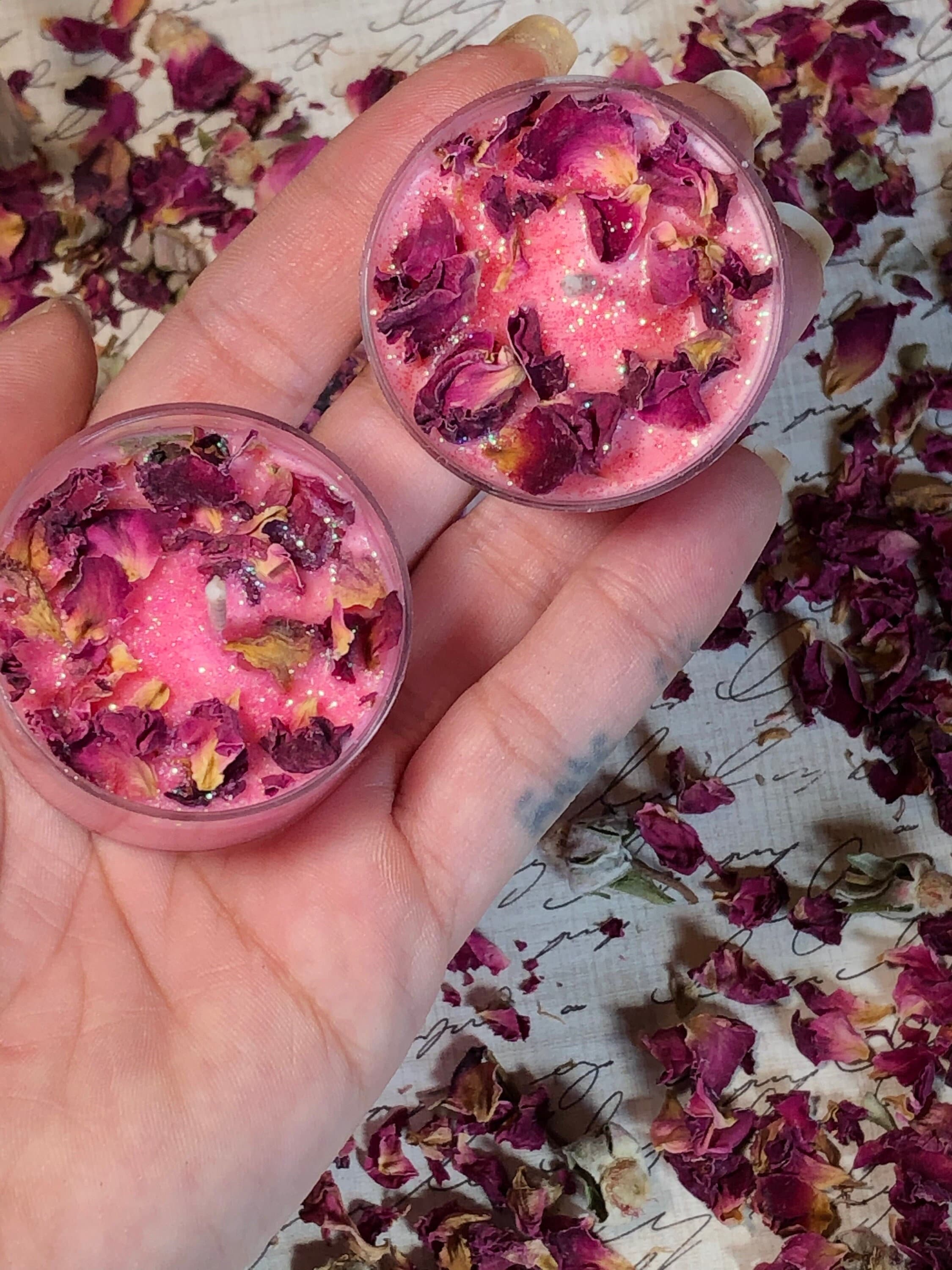 Red Rose Scented Soy Tea Lights Botanical Tea Lights Red - Etsy
