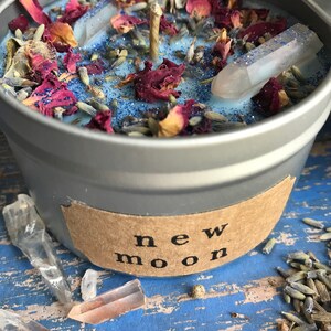 Crystal Candle, Blue Raspberry Scented Candle, Soy Candle, Quartz ...