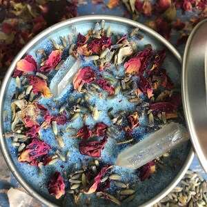 Crystal Candle, Blue Raspberry Scented Candle, Soy Candle, Quartz ...